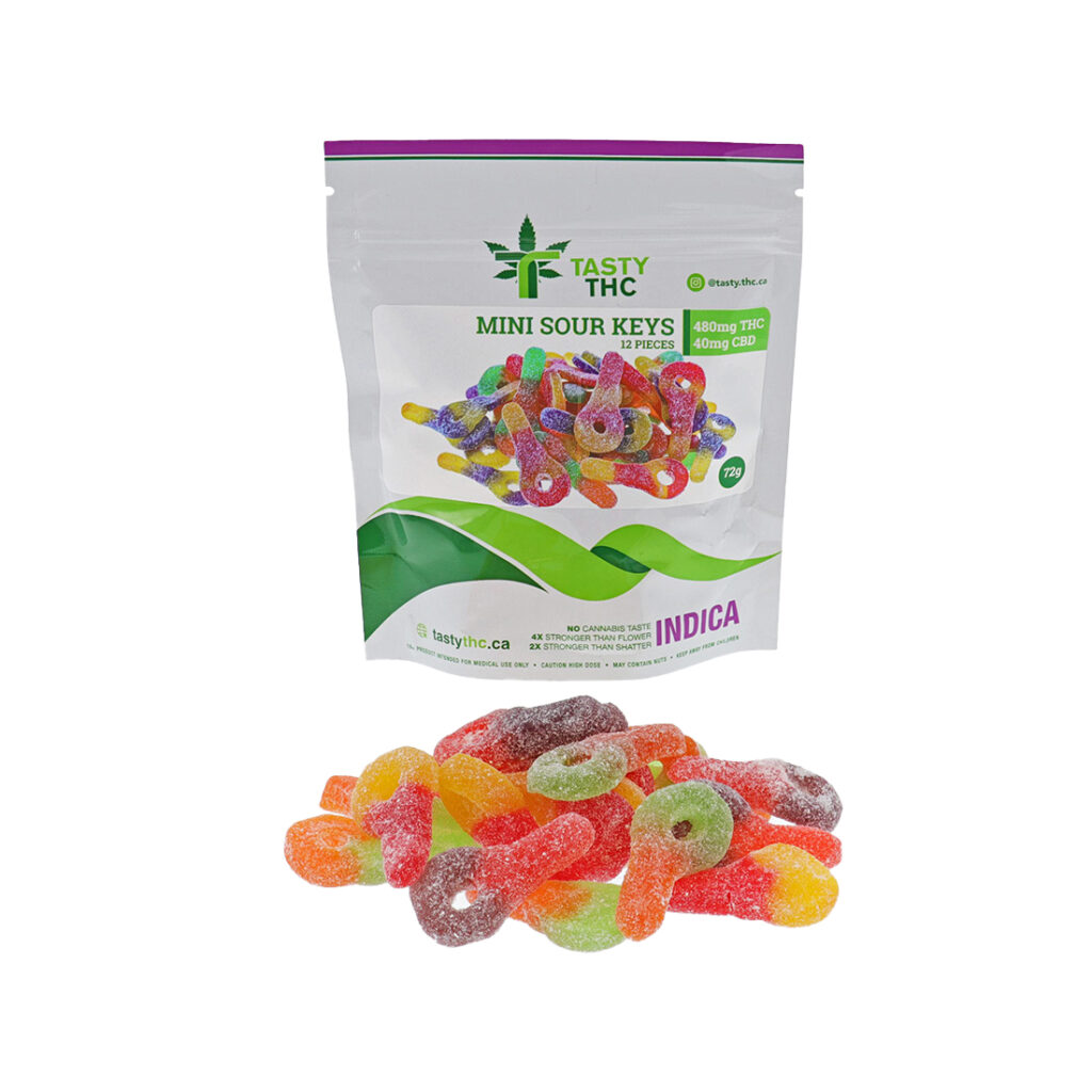 Mini Sour Keys (480mg THC/40mg CBD) - Good Giggles Delivery